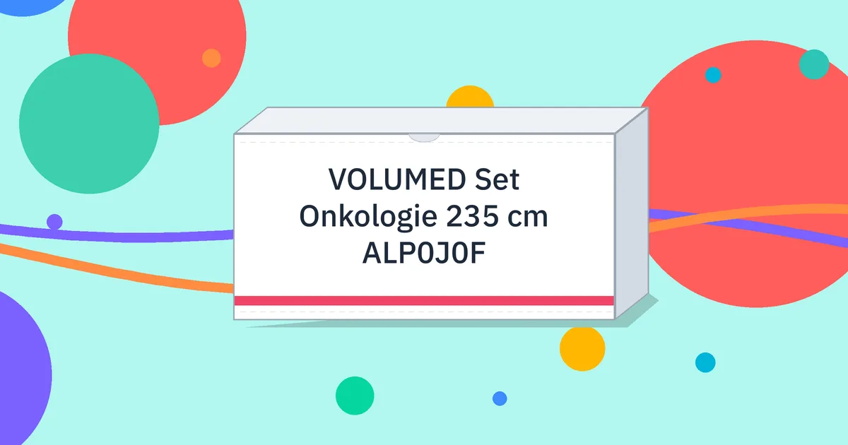 Symbolbild: Packung mit der Aufschrift VOLUMED Set Onkologie 235 cm ALP0J0F (PZN 13475242) – Verfügbarkeit und Bezug in Apotheken in Frankfurt am Main