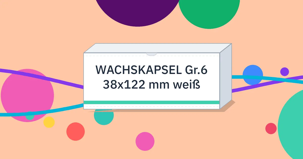 Symbolbild: Packung mit der Aufschrift WACHSKAPSEL Gr.6 38x122 mm weiß (PZN 18138874) – Verfügbarkeit und Bezug in Apotheken in Frankfurt am Main