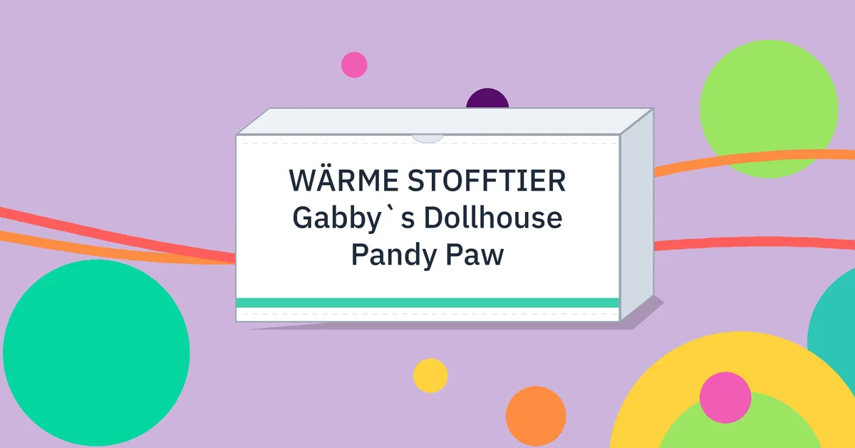 Symbolbild: Packung mit der Aufschrift WÄRME STOFFTIER Gabby`s Dollhouse Pandy Paw (PZN 20207341) – Verfügbarkeit und Bezug in Apotheken in Frankfurt am Main
