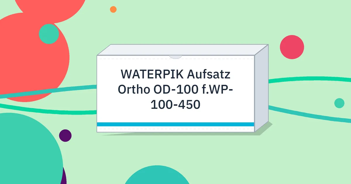 Symbolbild: Packung mit der Aufschrift WATERPIK Aufsatz Ortho OD-100 f.WP-100-450 (PZN 03545817) – Verfügbarkeit und Bezug in Apotheken in Frankfurt am Main