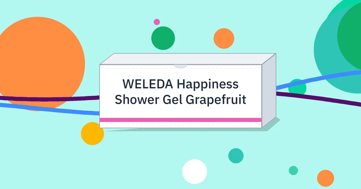 Symbolbild: Packung mit der Aufschrift WELEDA Happiness Shower Gel Grapefruit (PZN 19461347) – Verfügbarkeit und Bezug in Apotheken in Frankfurt am Main