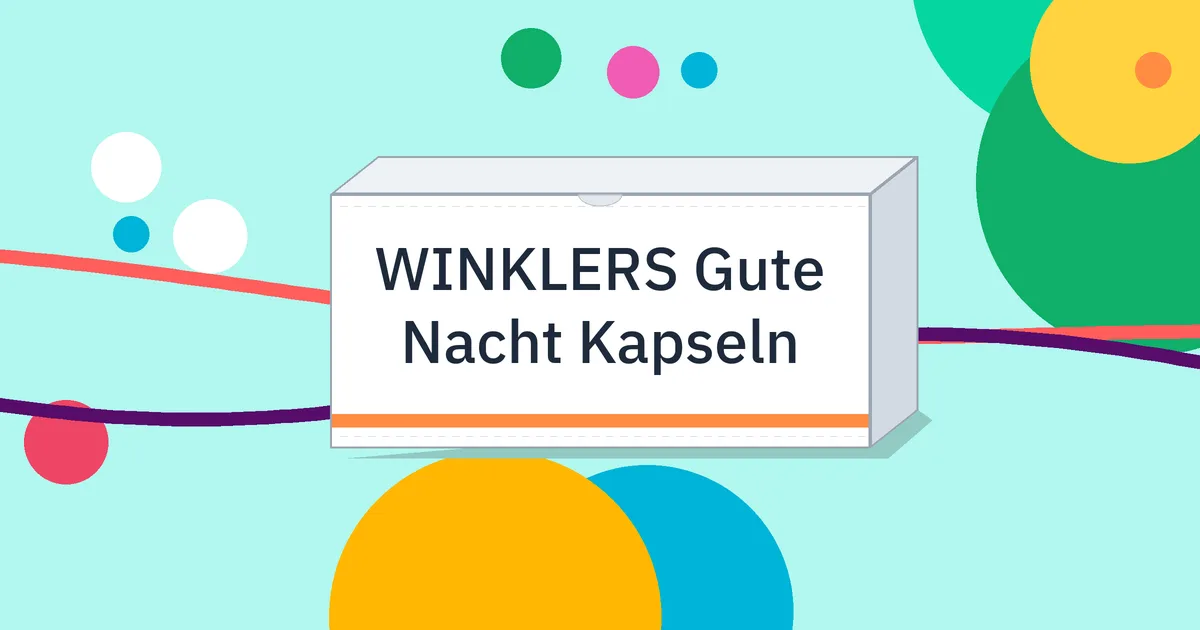 Symbolbild: Packung mit der Aufschrift WINKLERS Gute Nacht Kapseln (PZN 00975664) – Verfügbarkeit und Bezug in Apotheken in Frankfurt am Main