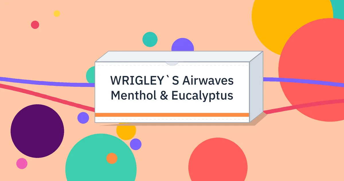 Symbolbild: Packung mit der Aufschrift WRIGLEY`S Airwaves Menthol & Eucalyptus (PZN 14001374) – Verfügbarkeit und Bezug in Apotheken in Frankfurt am Main
