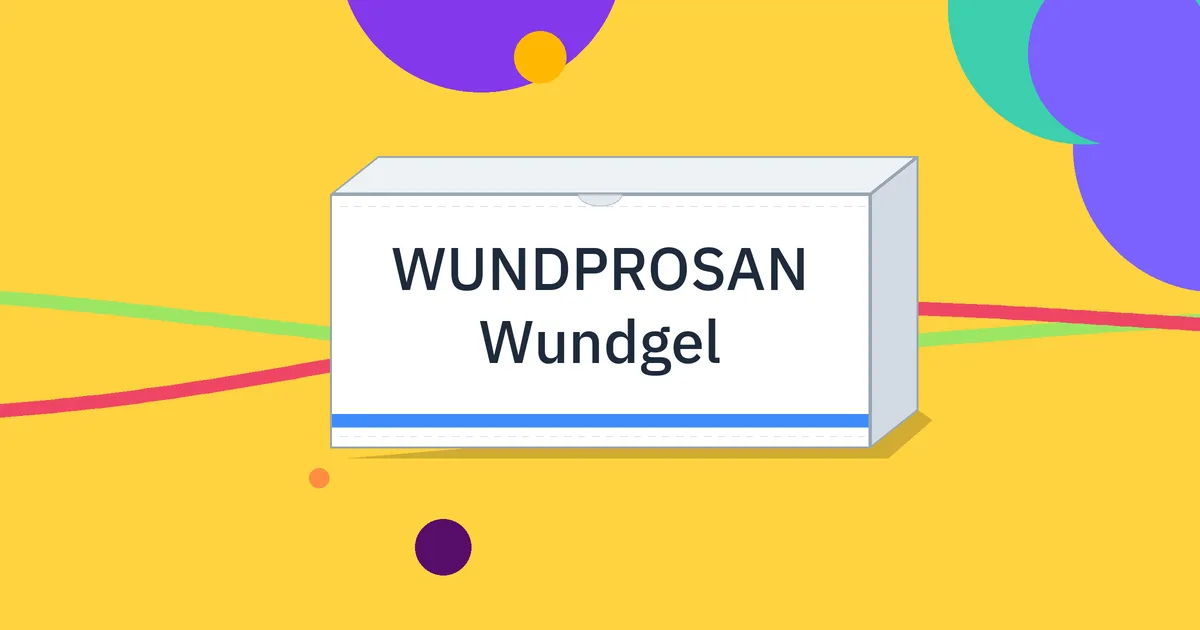 Symbolbild: Packung mit der Aufschrift WUNDPROSAN Wundgel (PZN 12906504) – Verfügbarkeit und Bezug in Apotheken in Frankfurt am Main