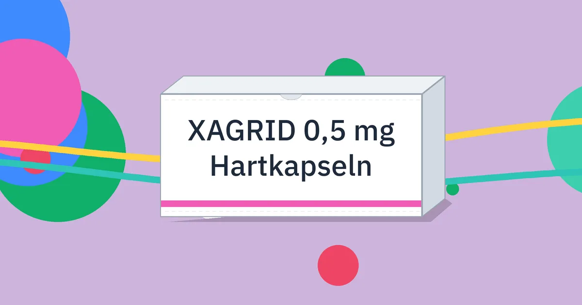 Symbolbild: Packung mit der Aufschrift XAGRID 0,5 mg Hartkapseln (PZN 15193387) – Verfügbarkeit und Bezug in Apotheken in Frankfurt am Main