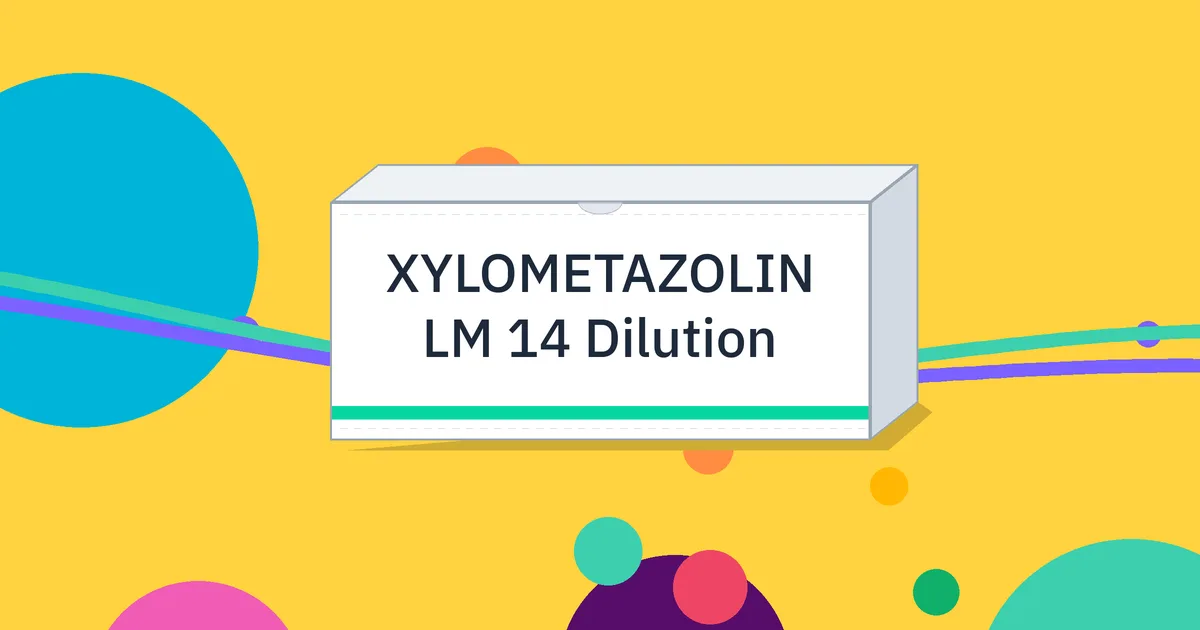 Symbolbild: Packung mit der Aufschrift XYLOMETAZOLIN LM 14 Dilution (PZN 13283301) – Verfügbarkeit und Bezug in Apotheken in Frankfurt am Main