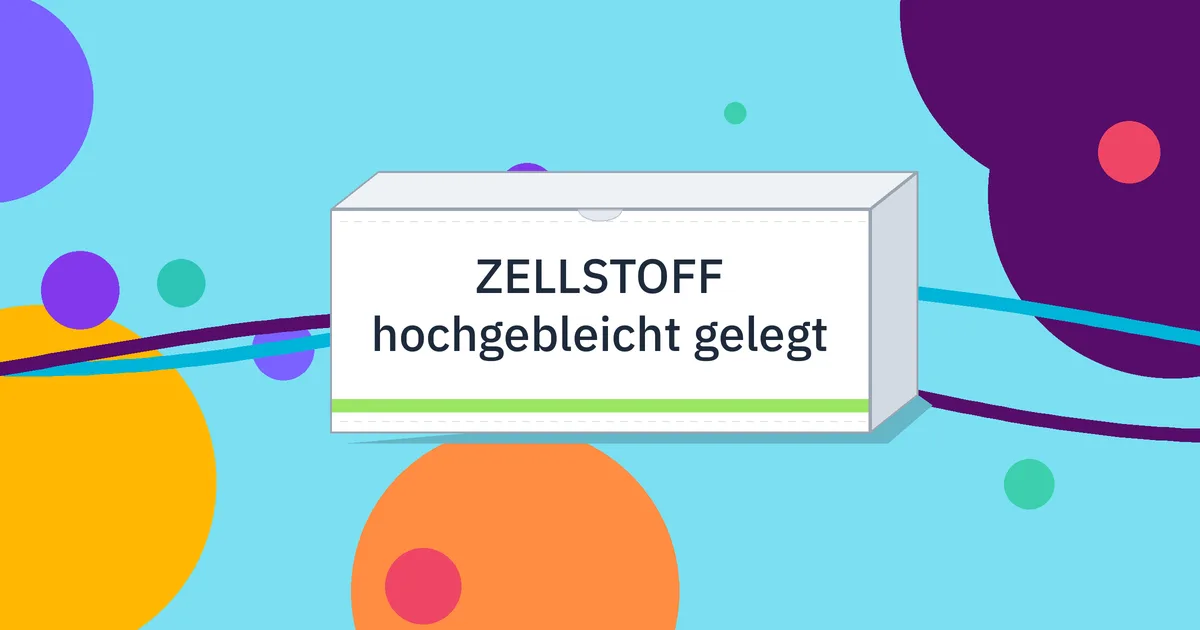 Symbolbild: Packung mit der Aufschrift ZELLSTOFF hochgebleicht gelegt (PZN 03856575) – Verfügbarkeit und Bezug in Apotheken in Frankfurt am Main