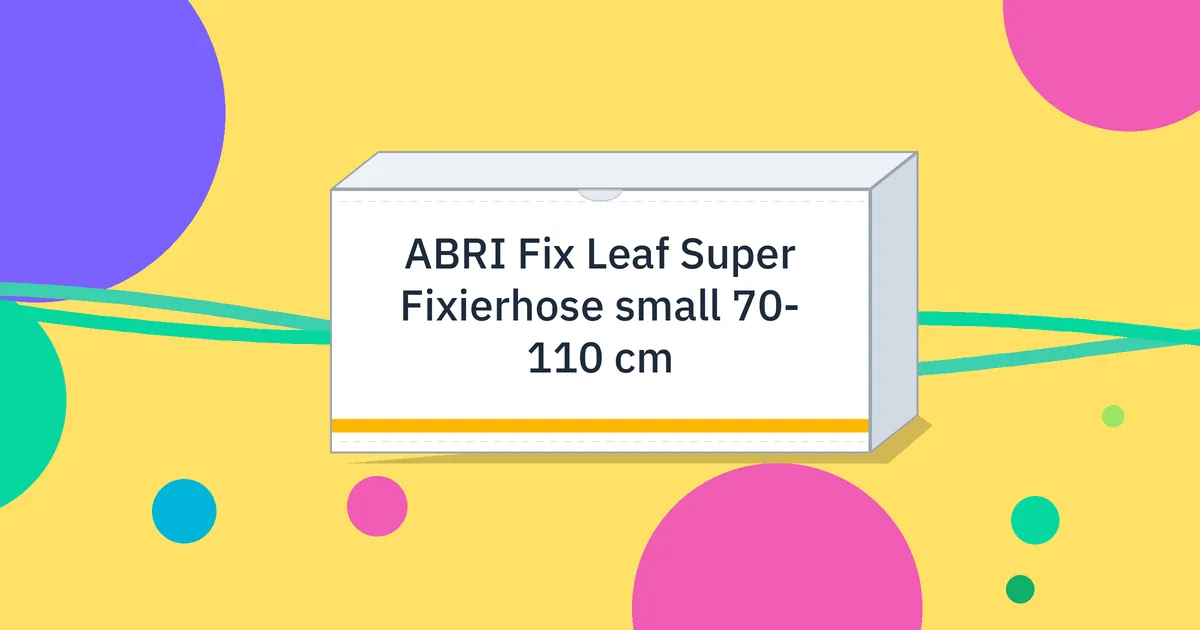 Symbolbild: Packung mit der Aufschrift ABRI Fix Leaf Super Fixierhose small 70-110 cm (PZN 07519136) – Verfügbarkeit und Bezug in Apotheken in Frankfurt am Main