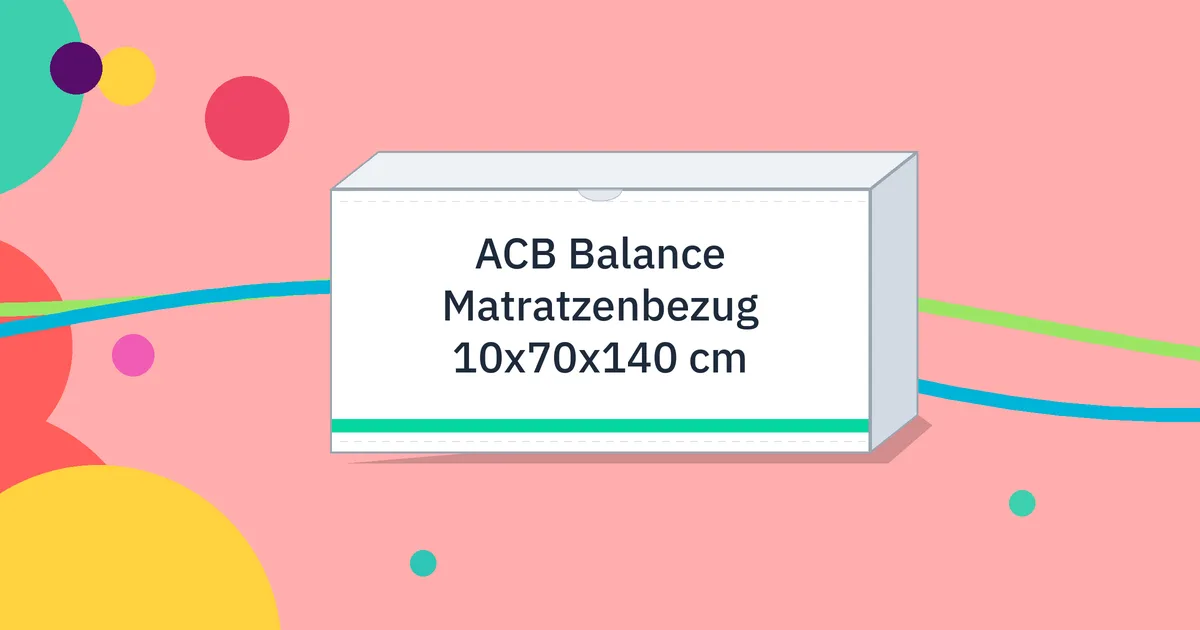 Symbolbild: Packung mit der Aufschrift ACB Balance Matratzenbezug 10x70x140 cm (PZN 11648690) – Verfügbarkeit und Bezug in Apotheken in Frankfurt am Main
