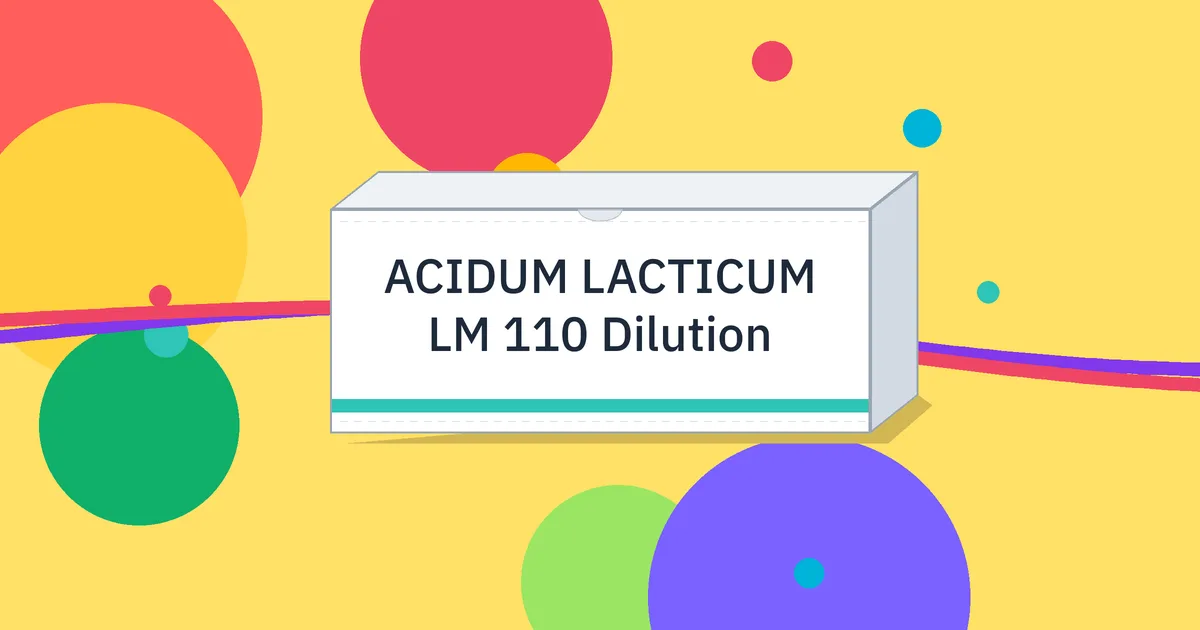 Symbolbild: Packung mit der Aufschrift ACIDUM LACTICUM LM 110 Dilution (PZN 13279825) – Verfügbarkeit und Bezug in Apotheken in Frankfurt am Main