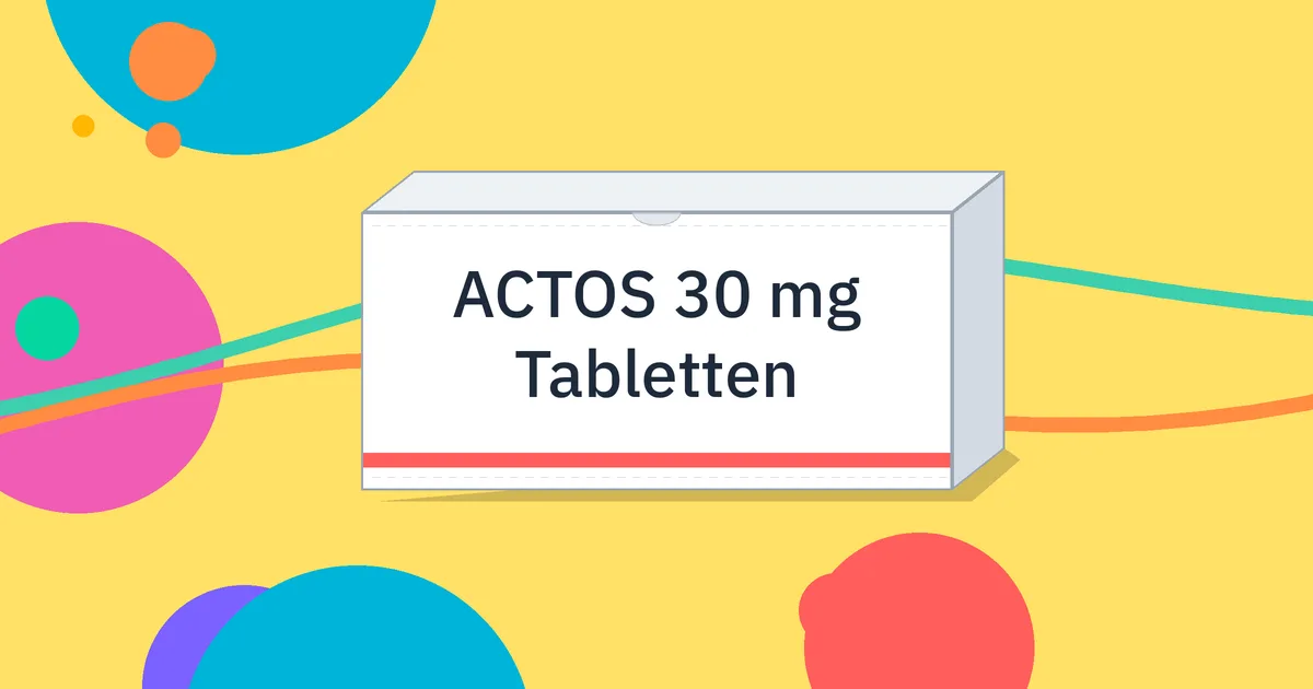 Symbolbild: Packung mit der Aufschrift ACTOS 30 mg Tabletten (PZN 10225786) – Verfügbarkeit und Bezug in Apotheken in Frankfurt am Main