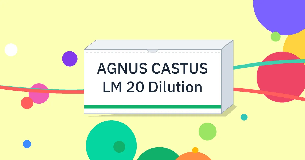 Symbolbild: Packung mit der Aufschrift AGNUS CASTUS LM 20 Dilution (PZN 13305385) – Verfügbarkeit und Bezug in Apotheken in Frankfurt am Main