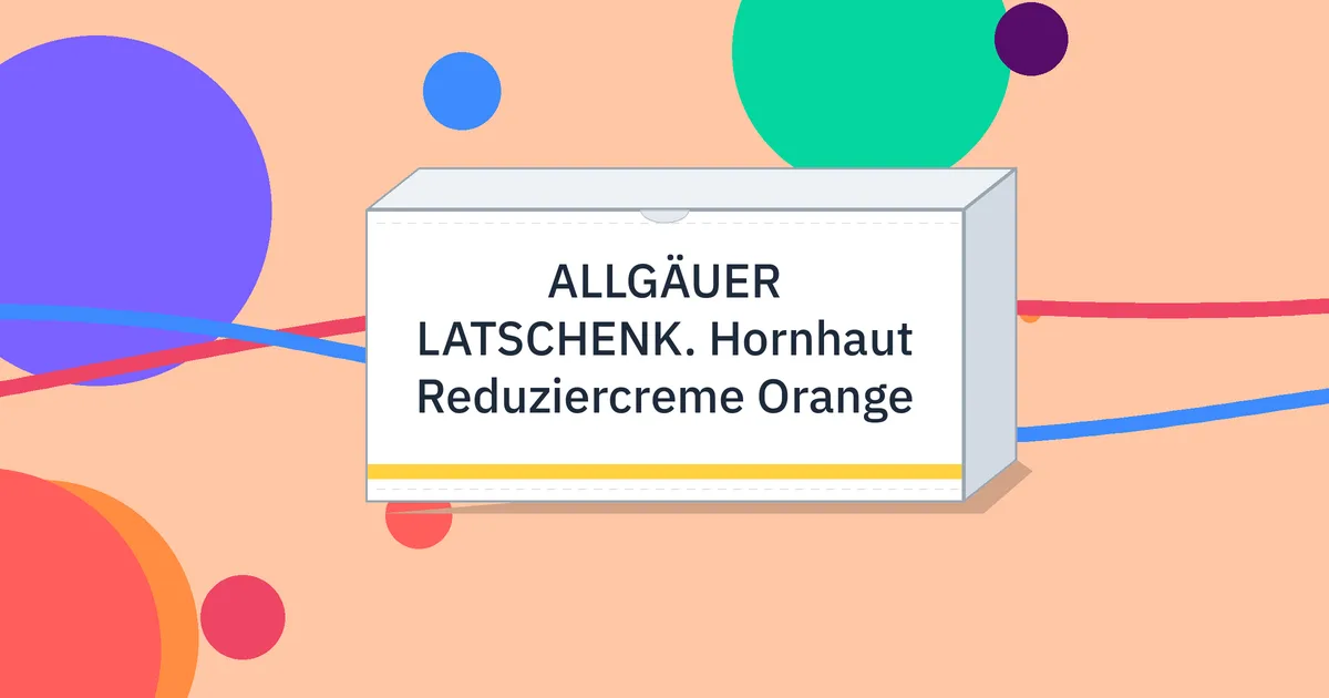 Symbolbild: Packung mit der Aufschrift ALLGÄUER LATSCHENK. Hornhaut Reduziercreme Orange (PZN 20339930) – Verfügbarkeit und Bezug in Apotheken in Frankfurt am Main