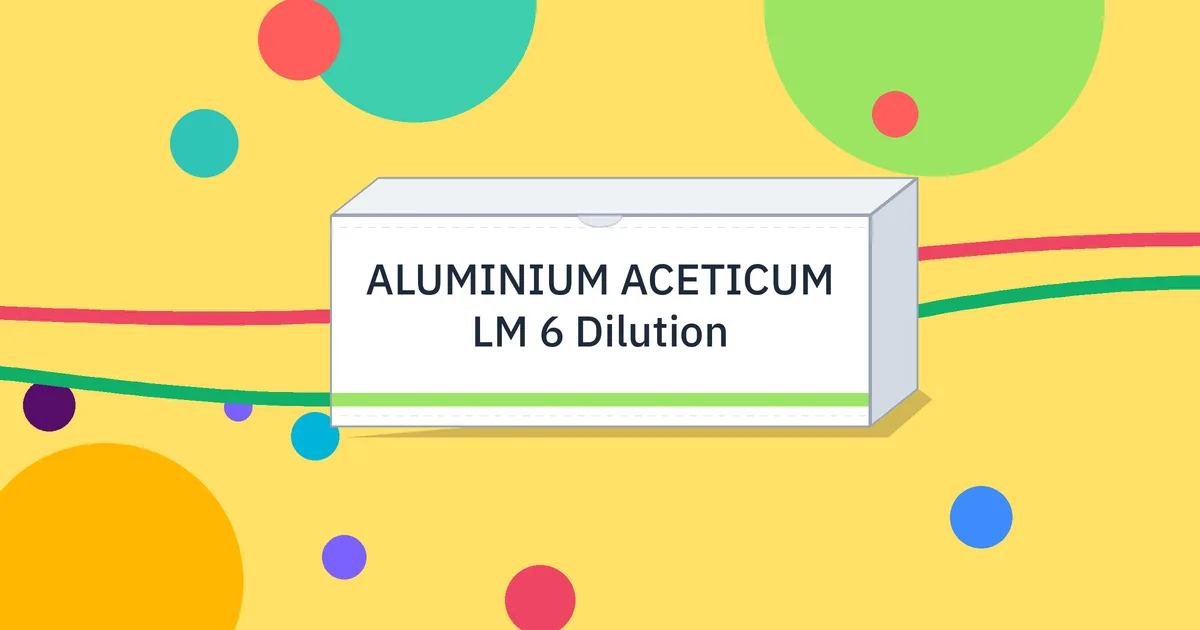 Symbolbild: Packung mit der Aufschrift ALUMINIUM ACETICUM LM 6 Dilution (PZN 13316147) – Verfügbarkeit und Bezug in Apotheken in Frankfurt am Main