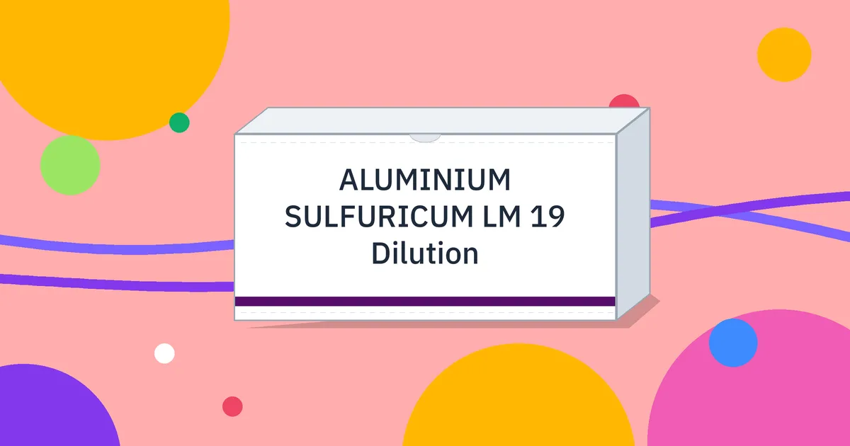 Symbolbild: Packung mit der Aufschrift ALUMINIUM SULFURICUM LM 19 Dilution (PZN 13317709) – Verfügbarkeit und Bezug in Apotheken in Frankfurt am Main