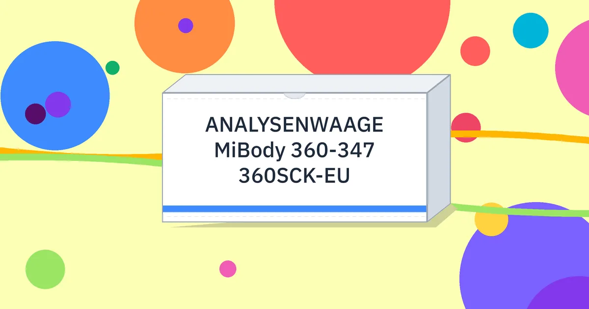 Symbolbild: Packung mit der Aufschrift ANALYSENWAAGE MiBody 360-347 360SCK-EU (PZN 09917272) – Verfügbarkeit und Bezug in Apotheken in Frankfurt am Main