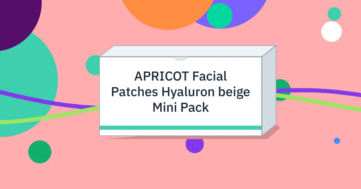 Symbolbild: Packung mit der Aufschrift APRICOT Facial Patches Hyaluron beige Mini Pack (PZN 17419418) – Verfügbarkeit und Bezug in Apotheken in Frankfurt am Main