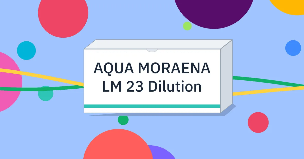 Symbolbild: Packung mit der Aufschrift AQUA MORAENA LM 23 Dilution (PZN 13755496) – Verfügbarkeit und Bezug in Apotheken in Frankfurt am Main