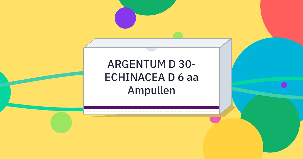 Symbolbild: Packung mit der Aufschrift ARGENTUM D 30-ECHINACEA D 6 aa Ampullen (PZN 01618073) – Verfügbarkeit und Bezug in Apotheken in Frankfurt am Main