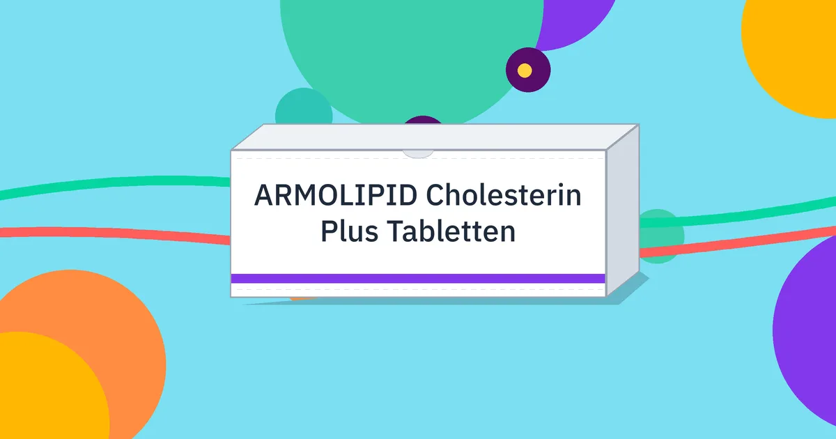 Symbolbild: Packung mit der Aufschrift ARMOLIPID Cholesterin Plus Tabletten (PZN 20045192) – Verfügbarkeit und Bezug in Apotheken in Frankfurt am Main