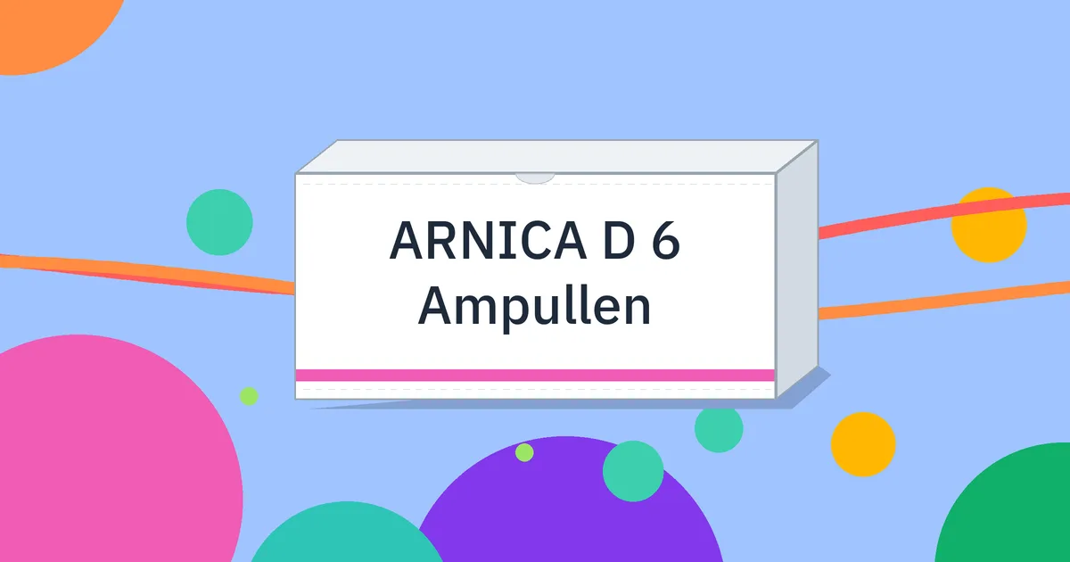 Symbolbild: Packung mit der Aufschrift ARNICA D 6 Ampullen (PZN 11704187) – Verfügbarkeit und Bezug in Apotheken in Frankfurt am Main