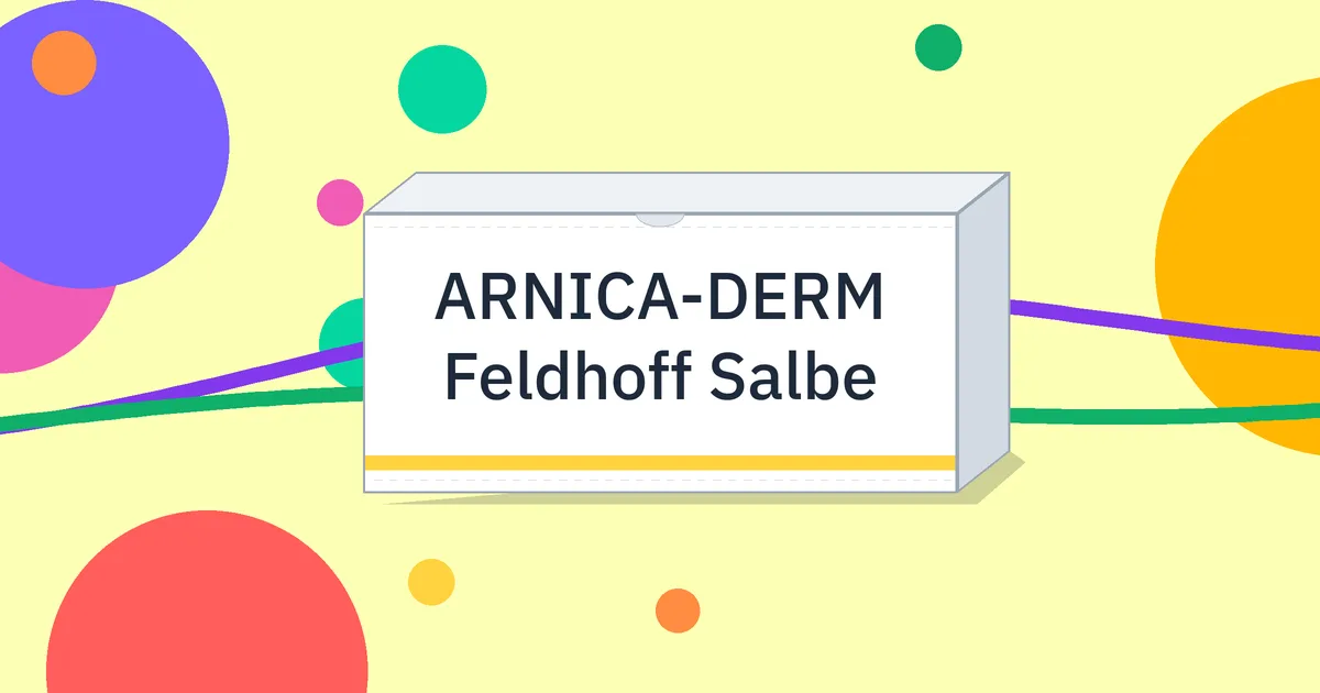 Symbolbild: Packung mit der Aufschrift ARNICA-DERM Feldhoff Salbe (PZN 08425064) – Verfügbarkeit und Bezug in Apotheken in Frankfurt am Main