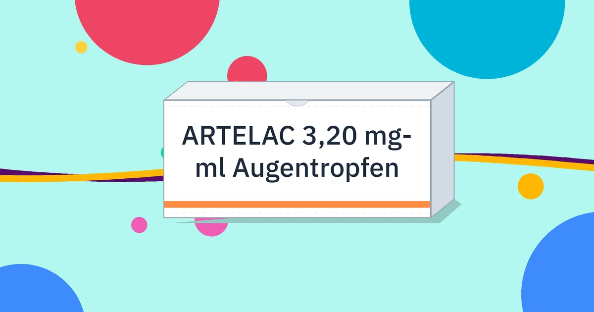 Symbolbild: Packung mit der Aufschrift ARTELAC 3,20 mg-ml Augentropfen (PZN 20541643) – Verfügbarkeit und Bezug in Apotheken in Frankfurt am Main