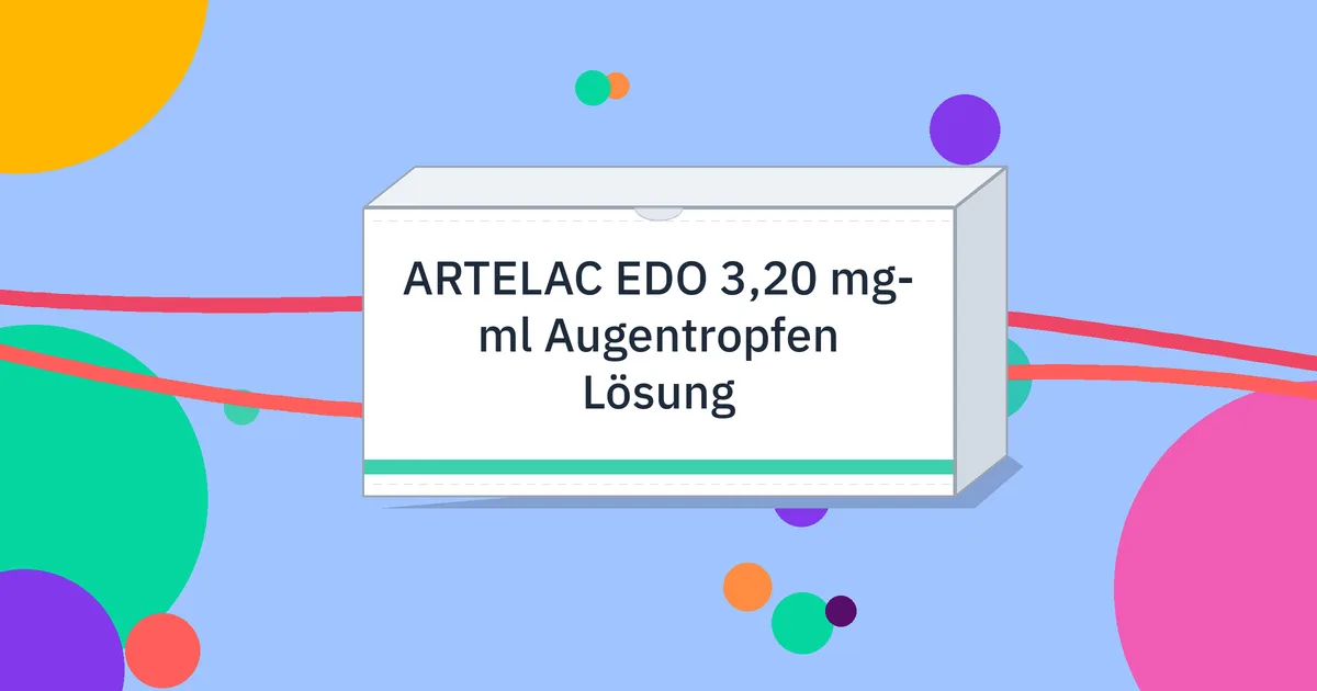 Symbolbild: Packung mit der Aufschrift ARTELAC EDO 3,20 mg-ml Augentropfen Lösung (PZN 18259603) – Verfügbarkeit und Bezug in Apotheken in Frankfurt am Main