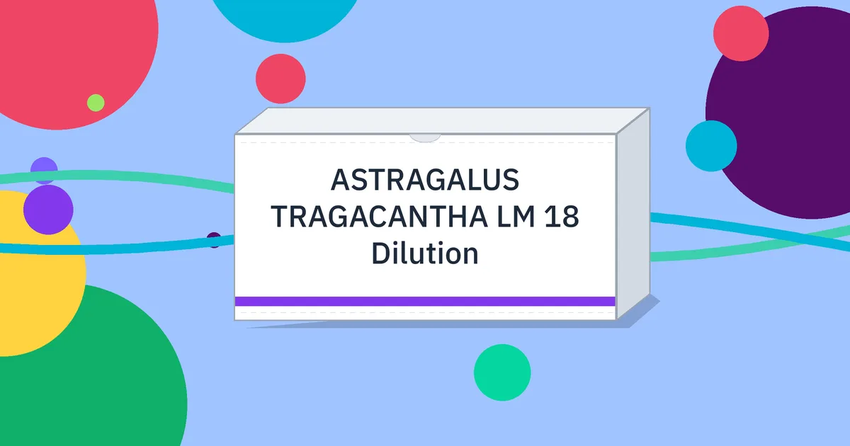 Symbolbild: Packung mit der Aufschrift ASTRAGALUS TRAGACANTHA LM 18 Dilution (PZN 13405000) – Verfügbarkeit und Bezug in Apotheken in Frankfurt am Main