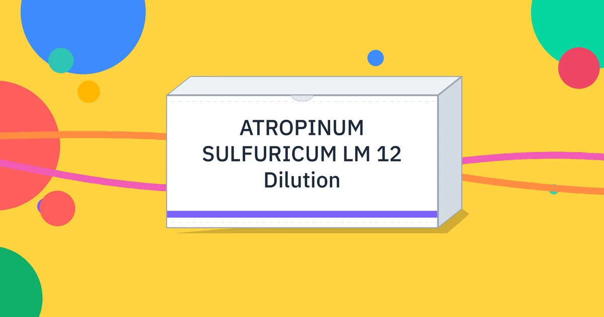 Symbolbild: Packung mit der Aufschrift ATROPINUM SULFURICUM LM 12 Dilution (PZN 13406809) – Verfügbarkeit und Bezug in Apotheken in Frankfurt am Main