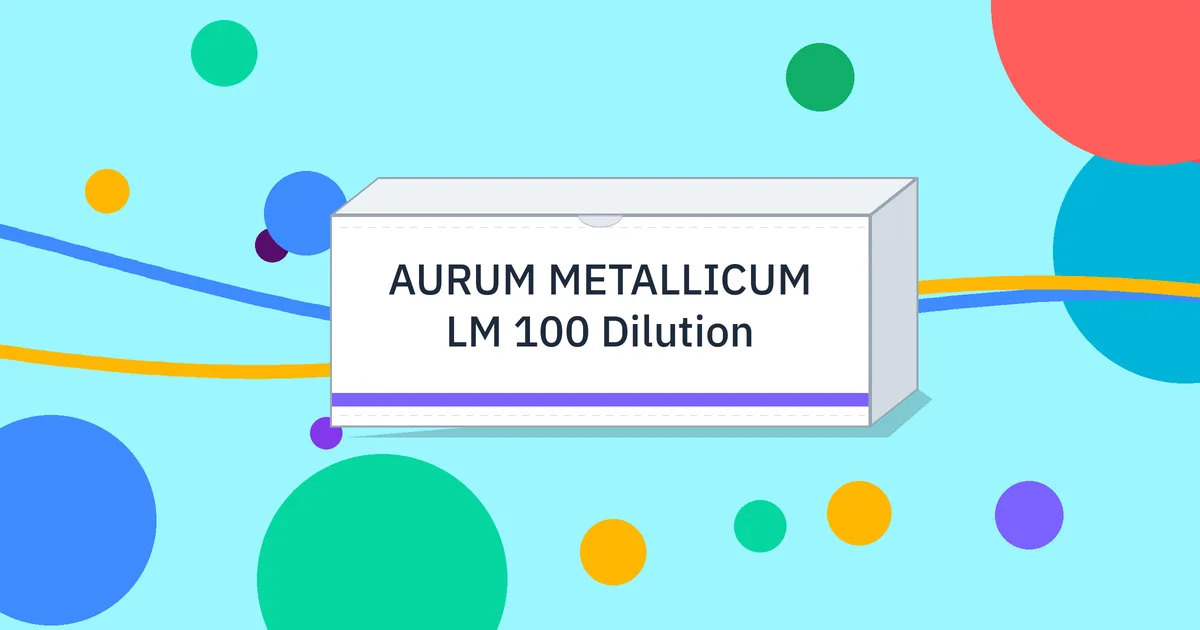 Symbolbild: Packung mit der Aufschrift AURUM METALLICUM LM 100 Dilution (PZN 12785331) – Verfügbarkeit und Bezug in Apotheken in Frankfurt am Main