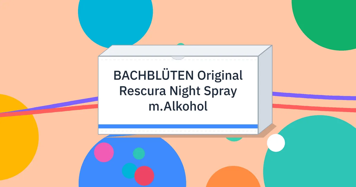 Symbolbild: Packung mit der Aufschrift BACHBLÜTEN Original Rescura Night Spray m.Alkohol (PZN 16802196) – Verfügbarkeit und Bezug in Apotheken in Frankfurt am Main