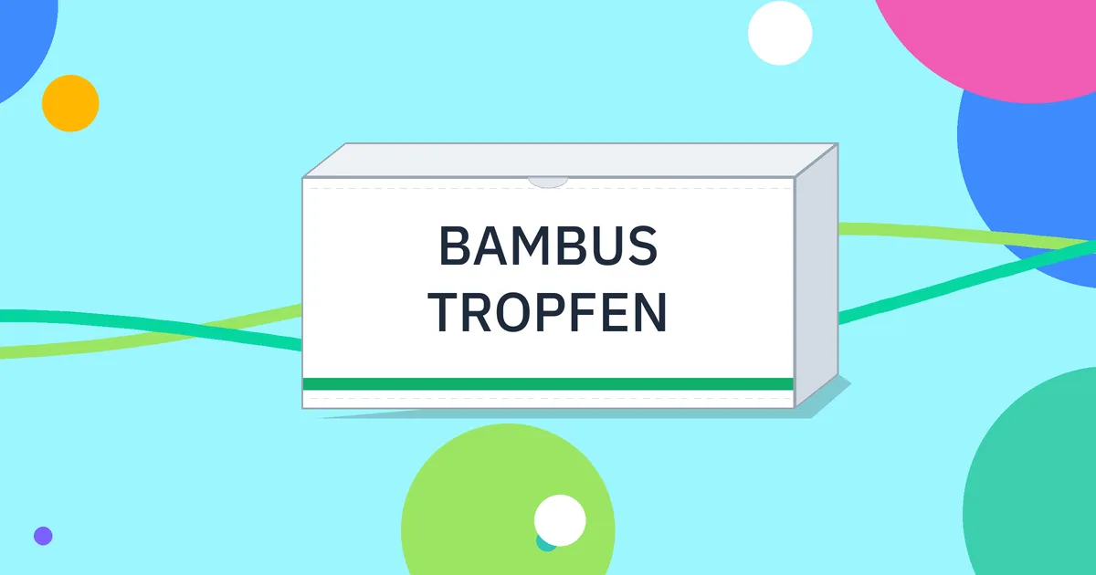 Symbolbild: Packung mit der Aufschrift BAMBUS TROPFEN (PZN 19140904) – Verfügbarkeit und Bezug in Apotheken in Frankfurt am Main