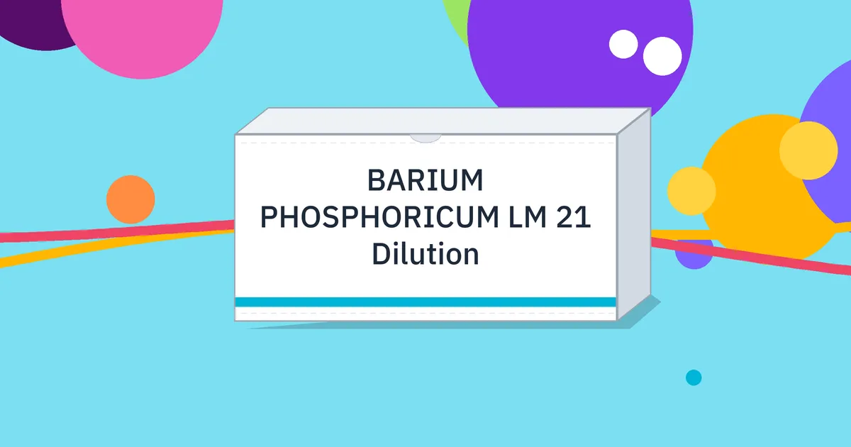 Symbolbild: Packung mit der Aufschrift BARIUM PHOSPHORICUM LM 21 Dilution (PZN 13379509) – Verfügbarkeit und Bezug in Apotheken in Frankfurt am Main