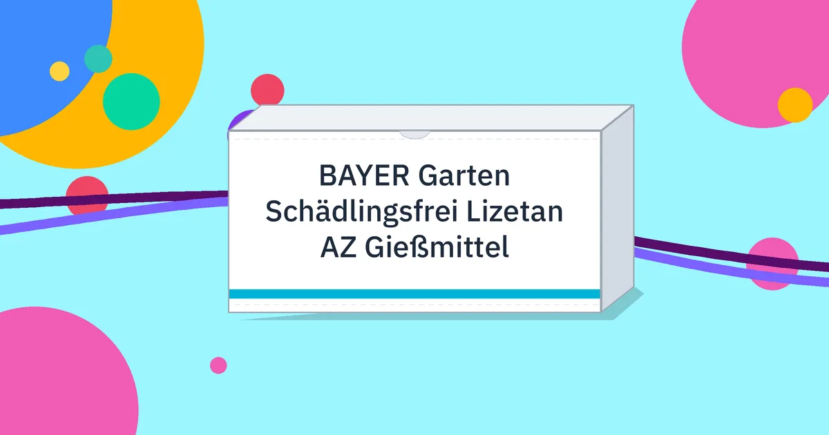 Symbolbild: Packung mit der Aufschrift BAYER Garten Schädlingsfrei Lizetan AZ Gießmittel (PZN 11359974) – Verfügbarkeit und Bezug in Apotheken in Frankfurt am Main