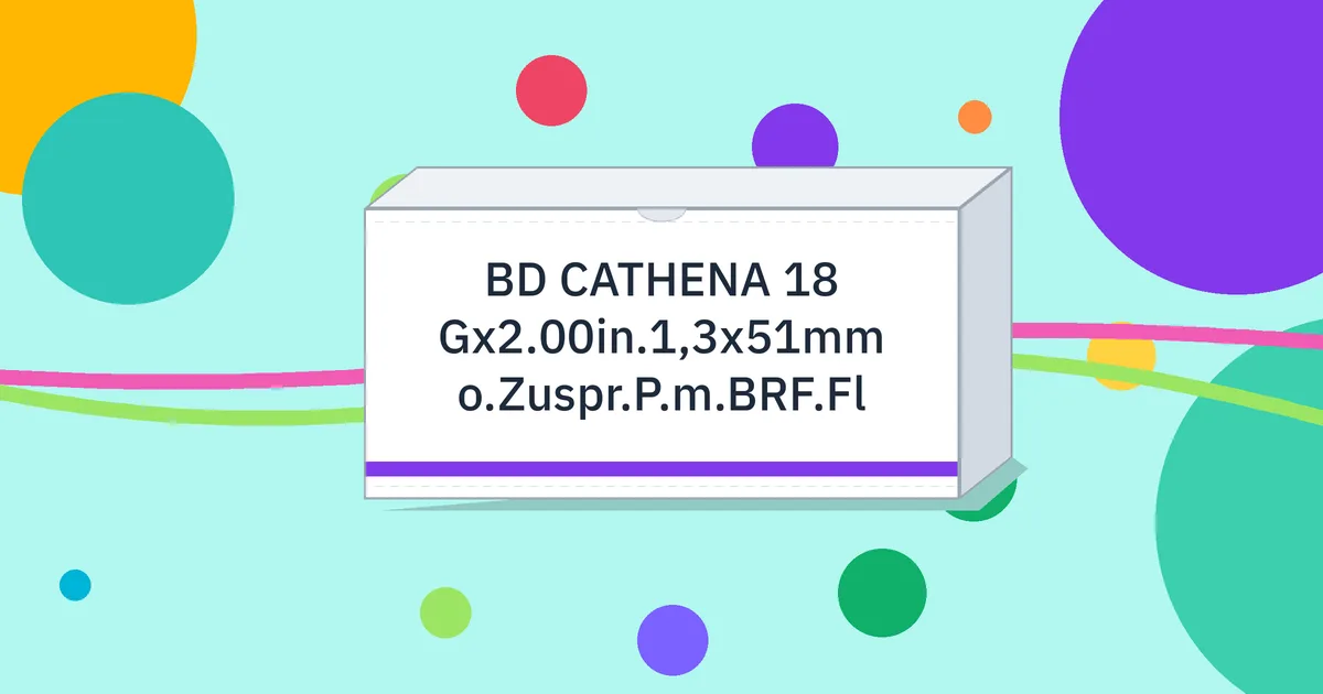 Symbolbild: Packung mit der Aufschrift BD CATHENA 18 Gx2.00in.1,3x51mm o.Zuspr.P.m.BRF.Fl (PZN 16910603) – Verfügbarkeit und Bezug in Apotheken in Frankfurt am Main
