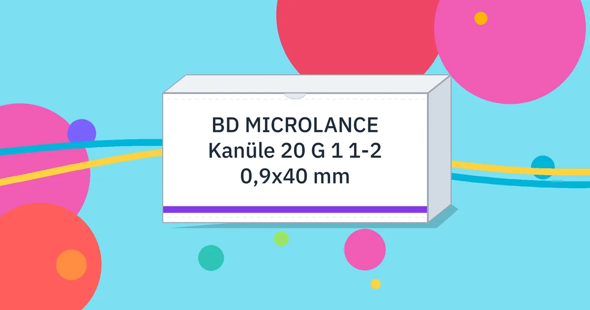 Symbolbild: Packung mit der Aufschrift BD MICROLANCE Kanüle 20 G 1 1-2 0,9x40 mm (PZN 03014528) – Verfügbarkeit und Bezug in Apotheken in Frankfurt am Main