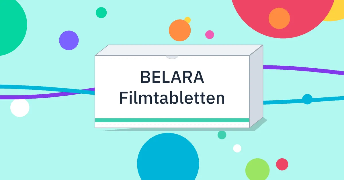 Symbolbild: Packung mit der Aufschrift BELARA Filmtabletten (PZN 07024624) – Verfügbarkeit und Bezug in Apotheken in Frankfurt am Main
