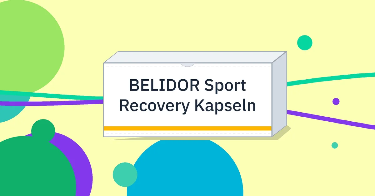Symbolbild: Packung mit der Aufschrift BELIDOR Sport Recovery Kapseln (PZN 19227798) – Verfügbarkeit und Bezug in Apotheken in Frankfurt am Main