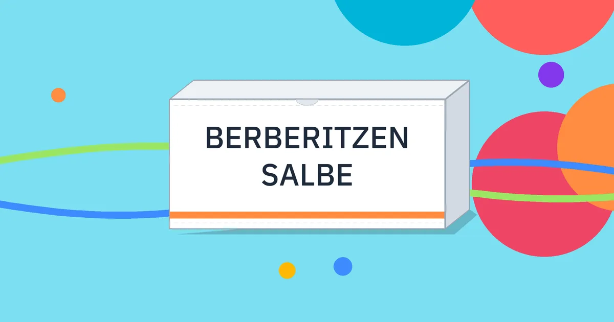 Symbolbild: Packung mit der Aufschrift BERBERITZEN SALBE (PZN 17937231) – Verfügbarkeit und Bezug in Apotheken in Frankfurt am Main