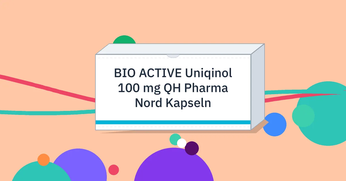 Symbolbild: Packung mit der Aufschrift BIO ACTIVE Uniqinol 100 mg QH Pharma Nord Kapseln (PZN 11077632) – Verfügbarkeit und Bezug in Apotheken in Frankfurt am Main