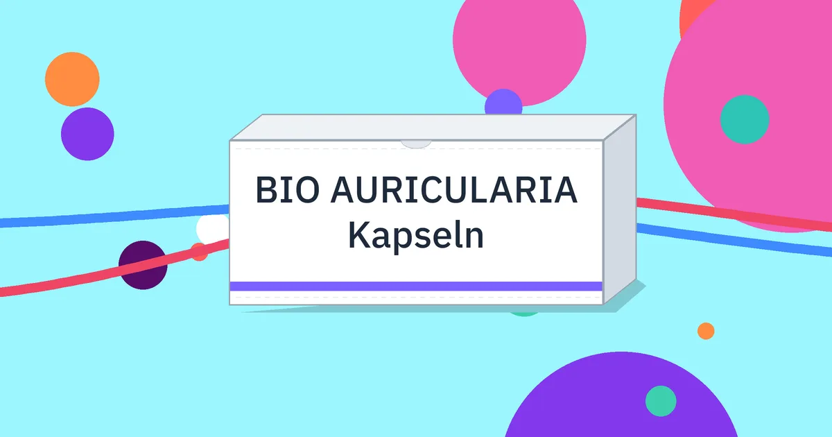 Symbolbild: Packung mit der Aufschrift BIO AURICULARIA Kapseln (PZN 10789951) – Verfügbarkeit und Bezug in Apotheken in Frankfurt am Main