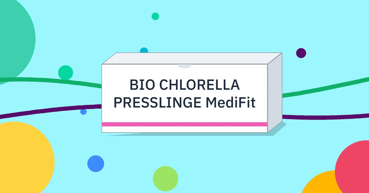 Symbolbild: Packung mit der Aufschrift BIO CHLORELLA PRESSLINGE MediFit (PZN 11668238) – Verfügbarkeit und Bezug in Apotheken in Frankfurt am Main