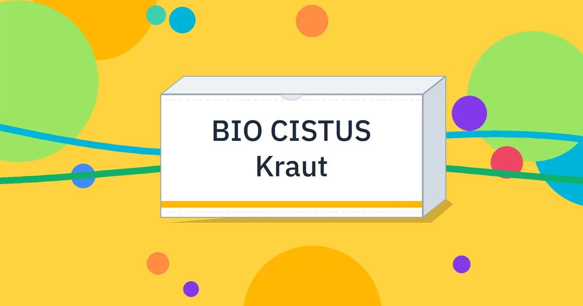 Symbolbild: Packung mit der Aufschrift BIO CISTUS Kraut (PZN 11882492) – Verfügbarkeit und Bezug in Apotheken in Frankfurt am Main