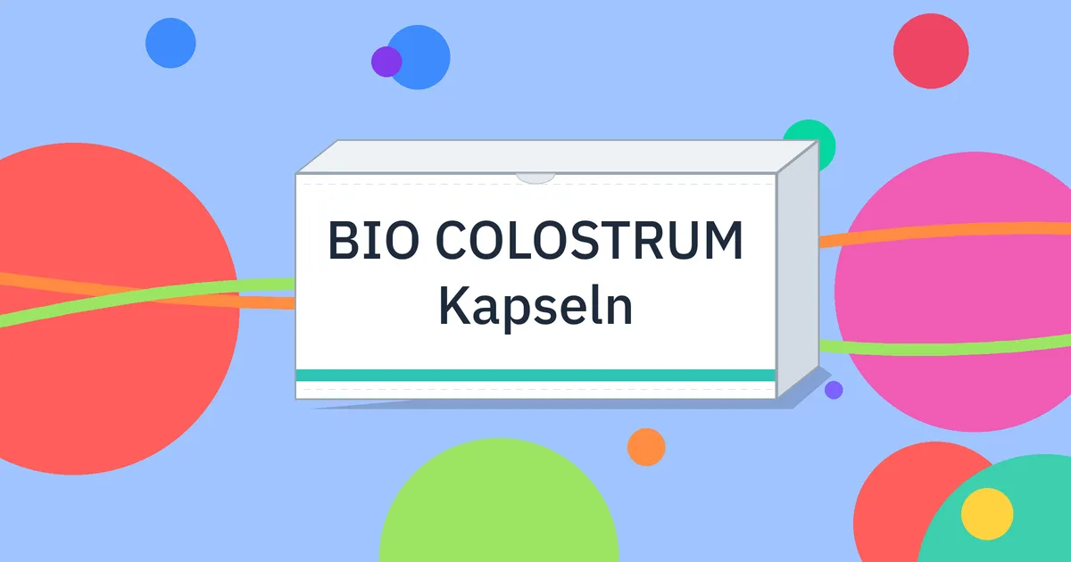 Symbolbild: Packung mit der Aufschrift BIO COLOSTRUM Kapseln (PZN 12724588) – Verfügbarkeit und Bezug in Apotheken in Frankfurt am Main