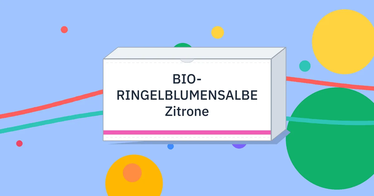 Symbolbild: Packung mit der Aufschrift BIO-RINGELBLUMENSALBE Zitrone (PZN 19769619) – Verfügbarkeit und Bezug in Apotheken in Frankfurt am Main