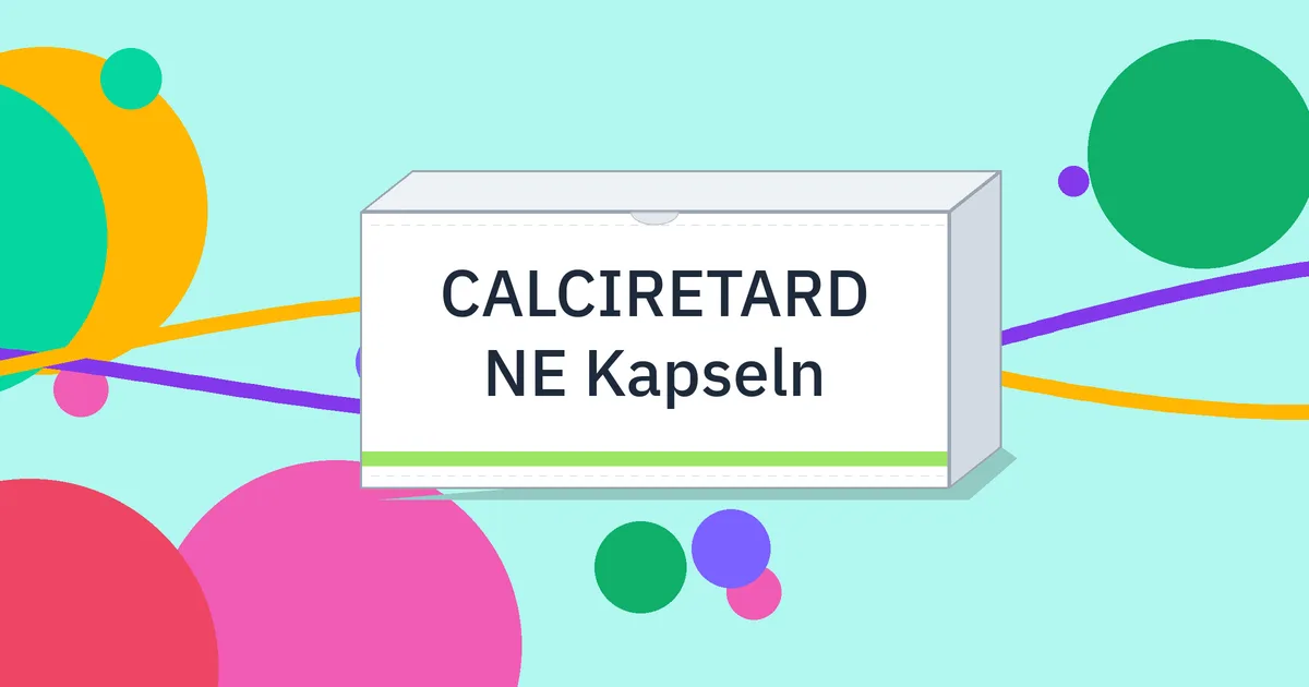 Symbolbild: Packung mit der Aufschrift CALCIRETARD NE Kapseln (PZN 18084090) – Verfügbarkeit und Bezug in Apotheken in Frankfurt am Main
