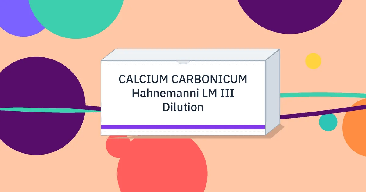 Symbolbild: Packung mit der Aufschrift CALCIUM CARBONICUM Hahnemanni LM III Dilution (PZN 07172537) – Verfügbarkeit und Bezug in Apotheken in Frankfurt am Main