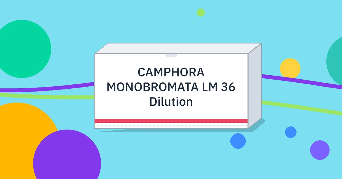 Symbolbild: Packung mit der Aufschrift CAMPHORA MONOBROMATA LM 36 Dilution (PZN 13412276) – Verfügbarkeit und Bezug in Apotheken in Frankfurt am Main