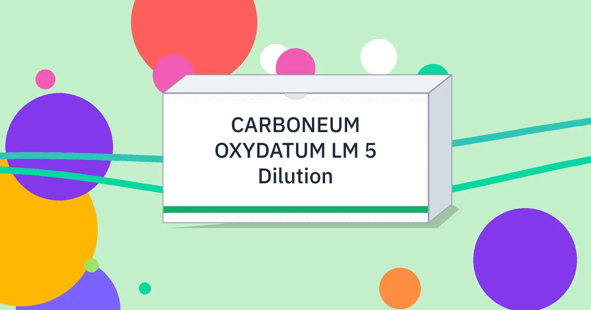 Symbolbild: Packung mit der Aufschrift CARBONEUM OXYDATUM LM 5 Dilution (PZN 13428567) – Verfügbarkeit und Bezug in Apotheken in Frankfurt am Main
